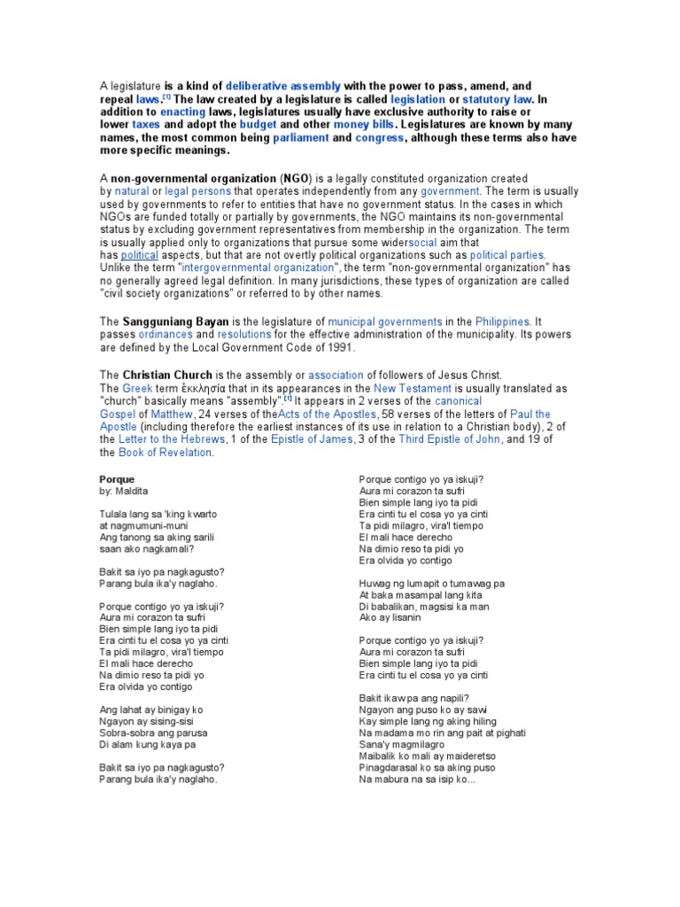 Deliberative Assembly Laws Legislation Statutory Law Enacting Taxes ...