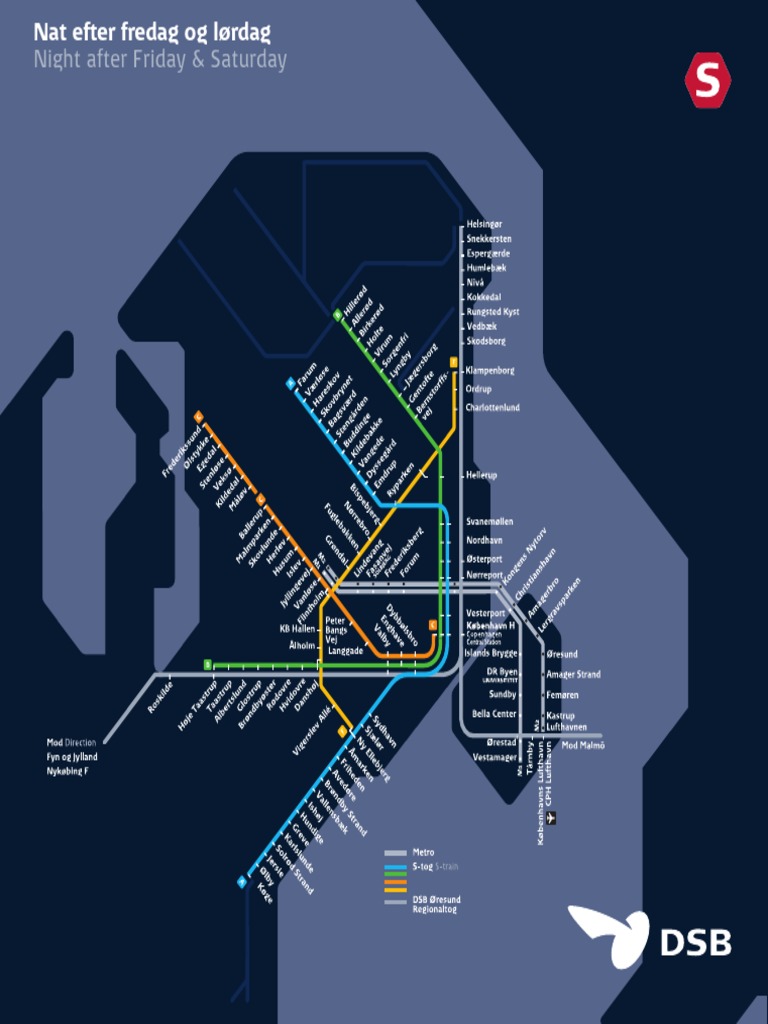 Køreplan - S-Tog - K13 - Nat Efter Fredag Og Lørdag - DSB | PDF