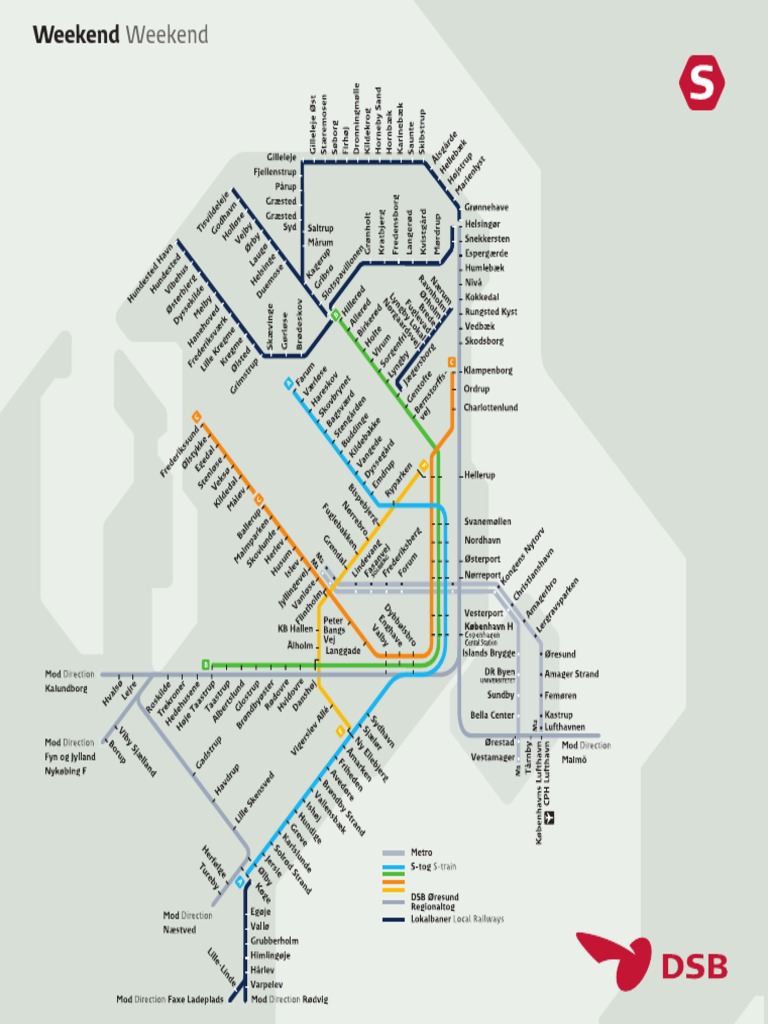 Køreplan - S-Tog - K13 - Weekend - DSB | PDF