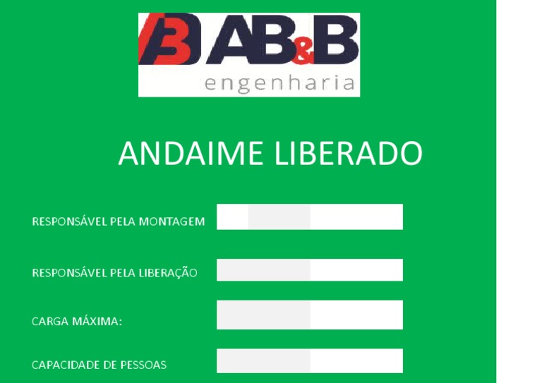 Placa de Liberado Andaime | PDF
