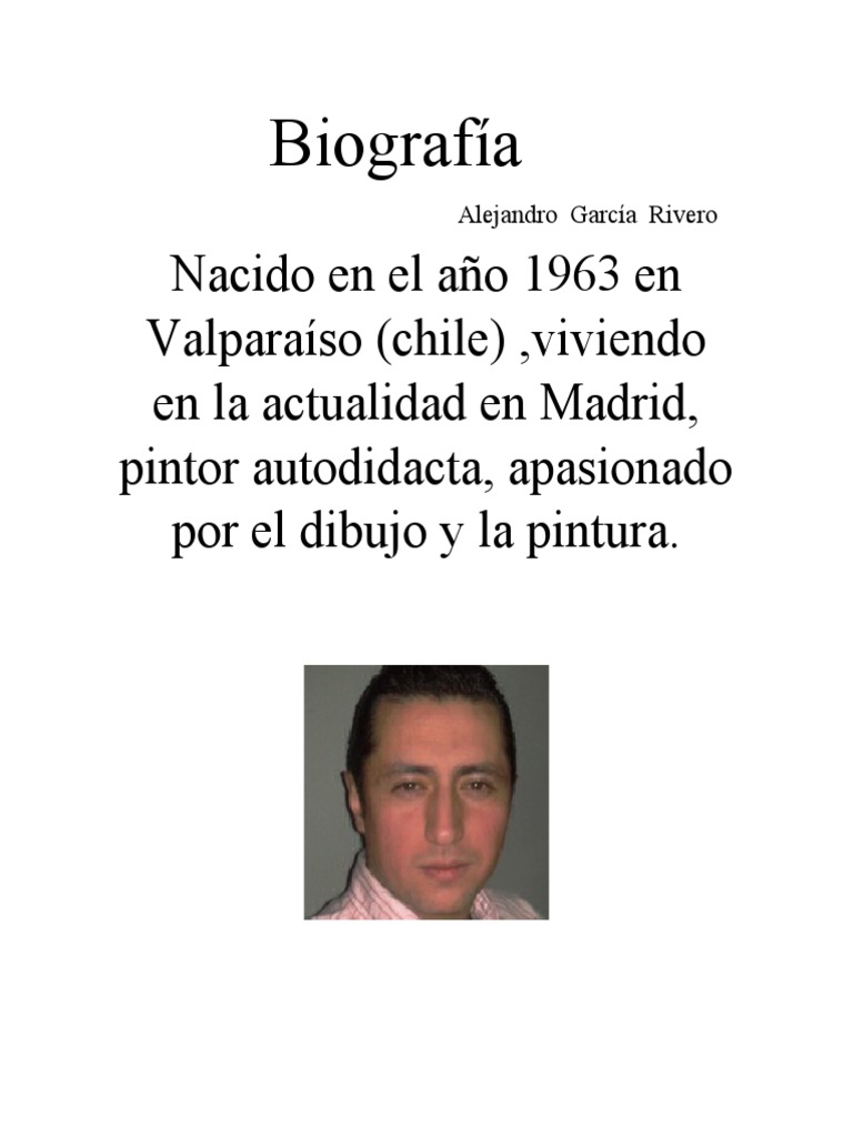 Biografía de Alejandro García Rivero | PDF