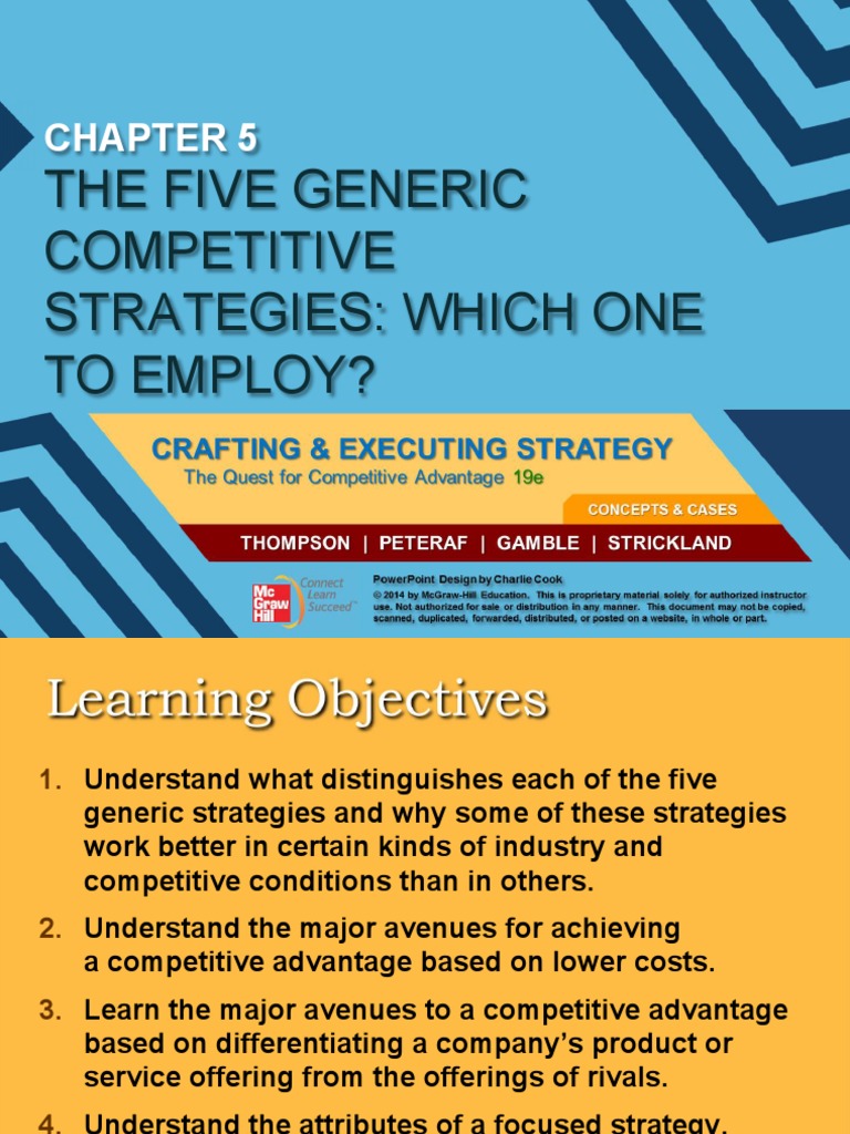 The Five Generic Competitive Strategies: Which One To Employ? | PDF ...