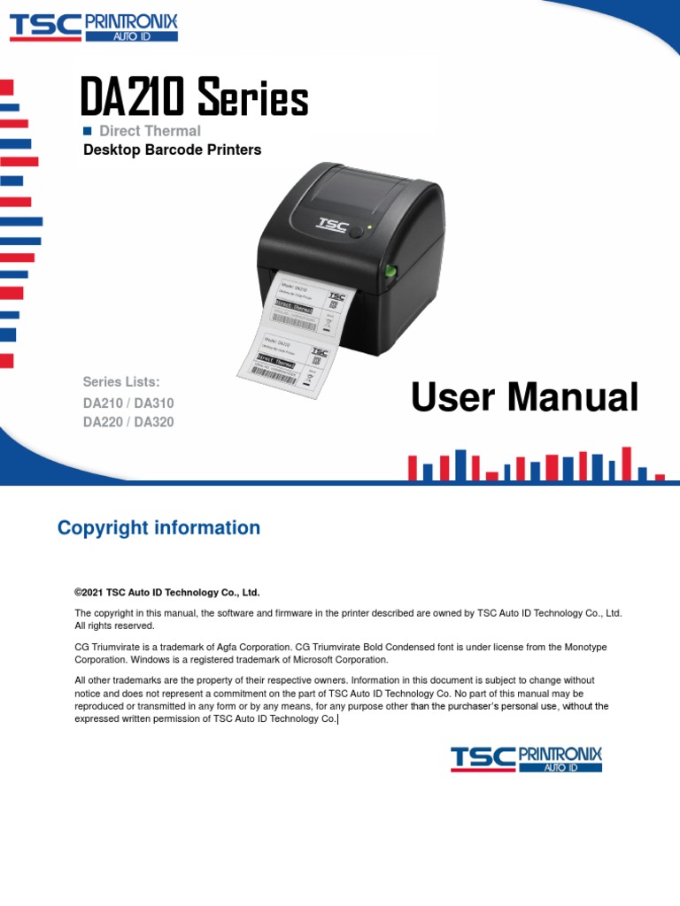 TSC Da210 Series User Manual | PDF | Printer (Computing) | Command Line Interface