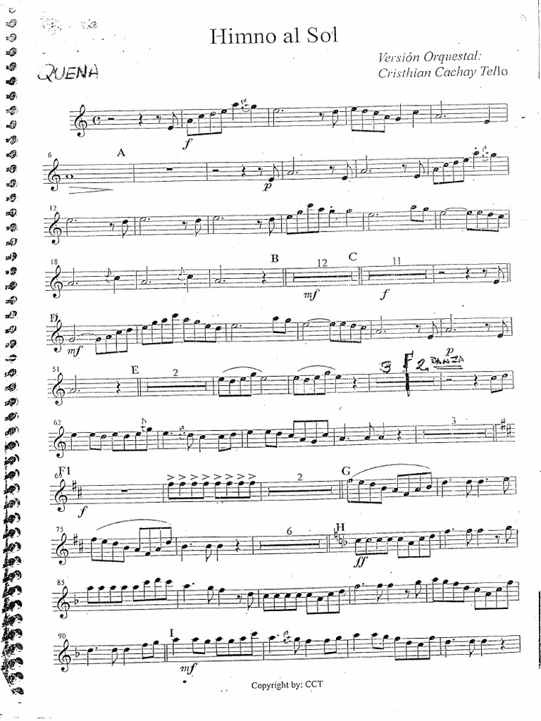 A4-Himno Al Sol Partes | PDF