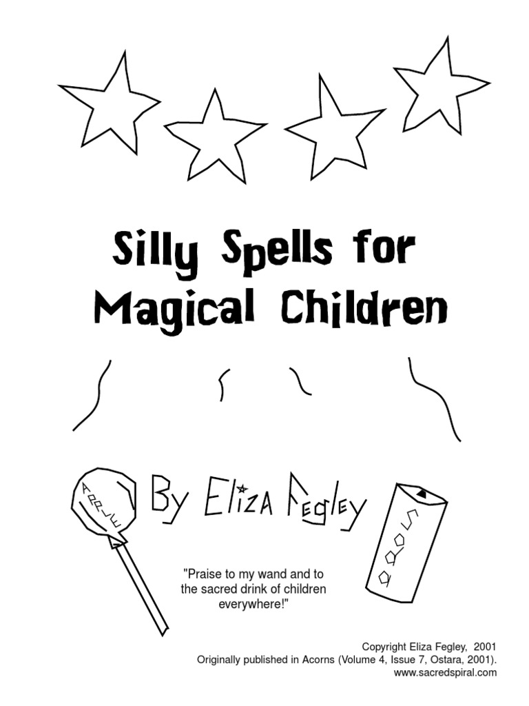 Silly Spells For Magical Children | PDF | Cooking, Food & Wine ...