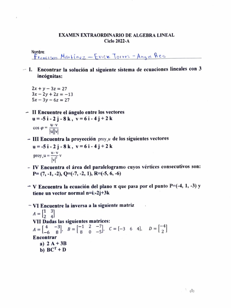 Álgebra Lineal | PDF | Ecuaciones | Lógica matemática