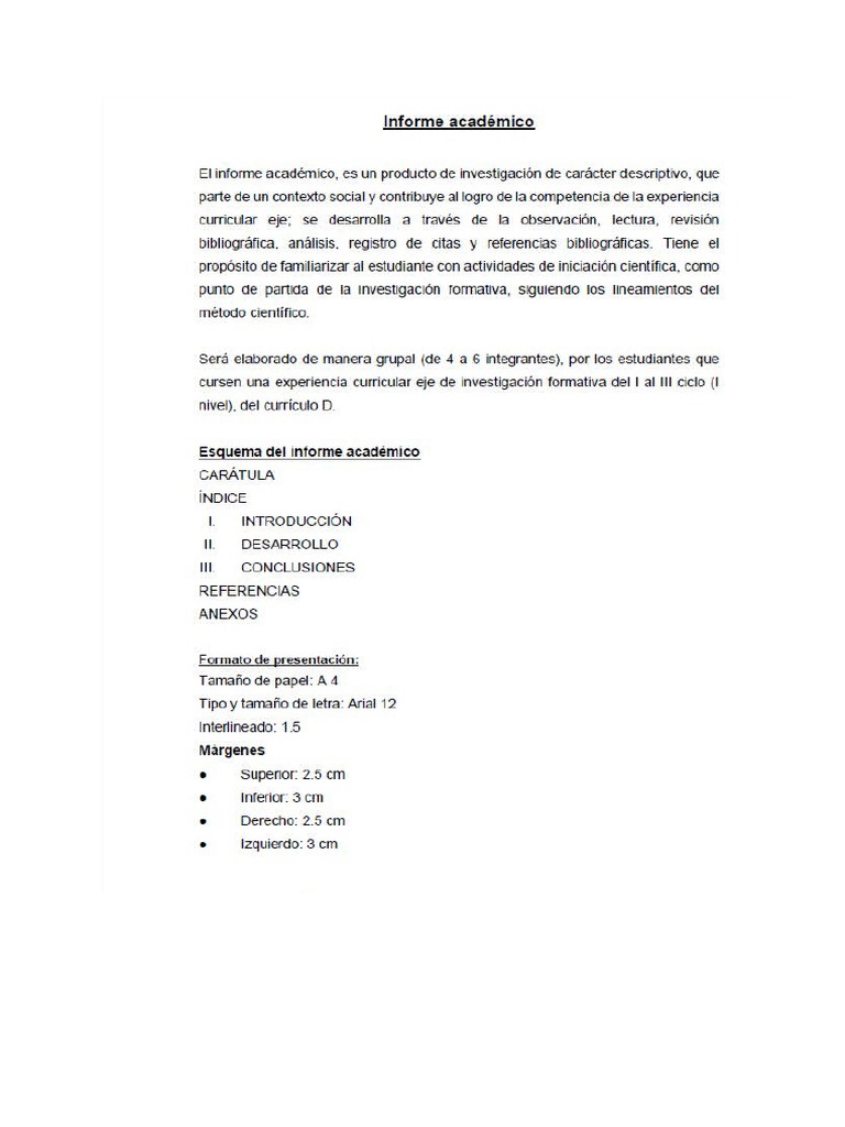 Modelo de Informe Academico | PDF