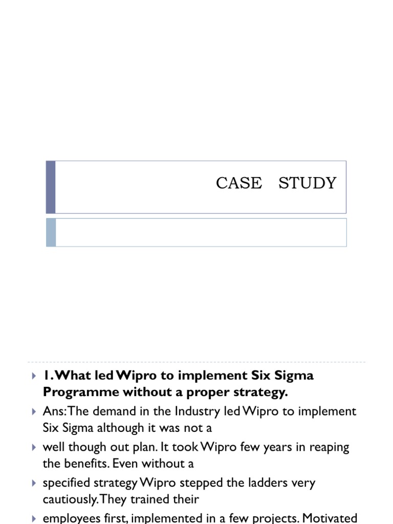 Case Study On Six Sigma | PDF