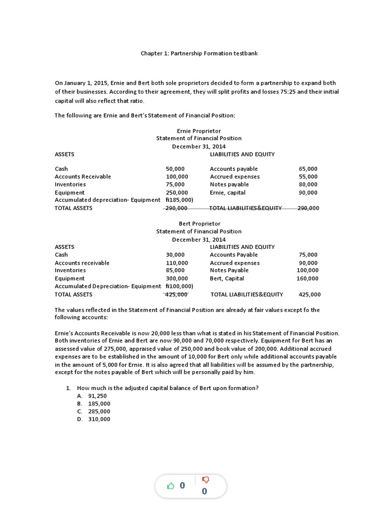 Partnership-Formation | PDF | Balance Sheet | Partnership