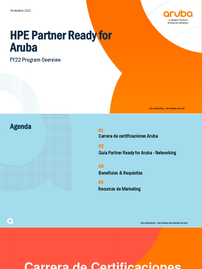 Guía del Programa HPE Partner Ready Aruba | PDF | Marketing | Red mundial
