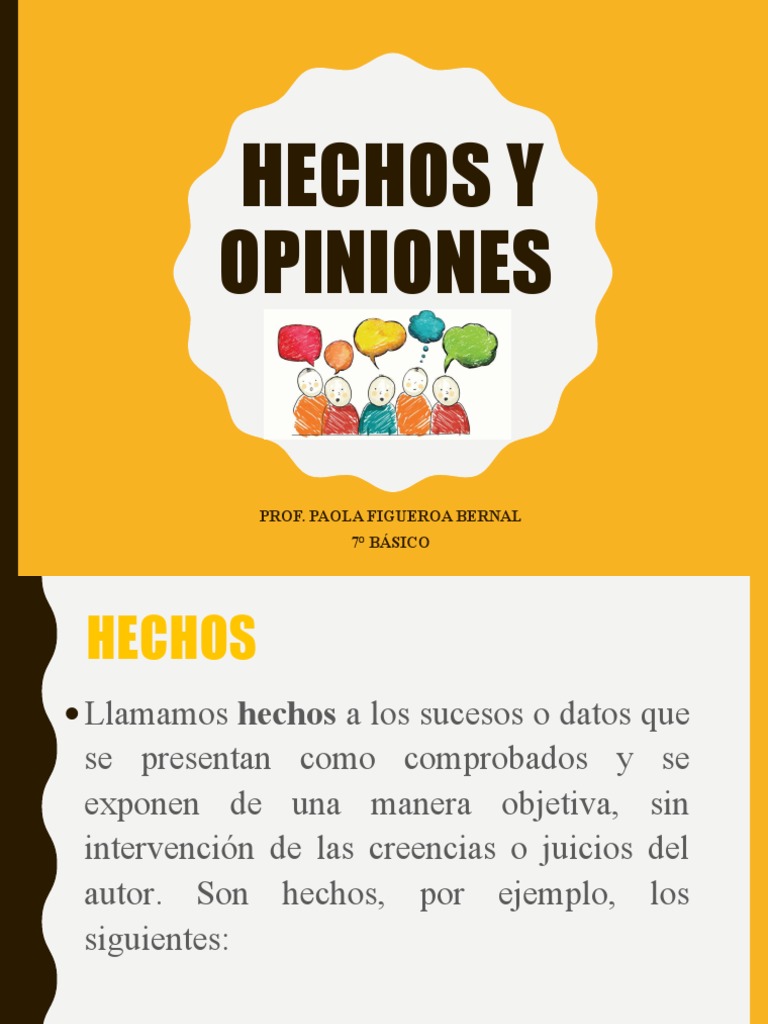Hechos y Opiniones. | PDF
