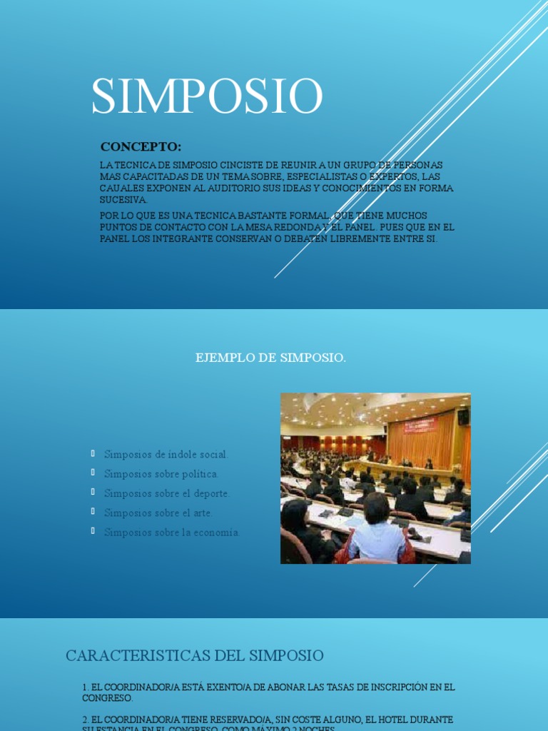 Características y Ejemplos de Simposio | PDF