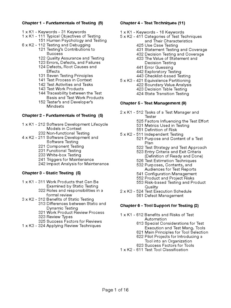 Fundamentals of Testing and Techniques Guide | PDF | Software Testing ...