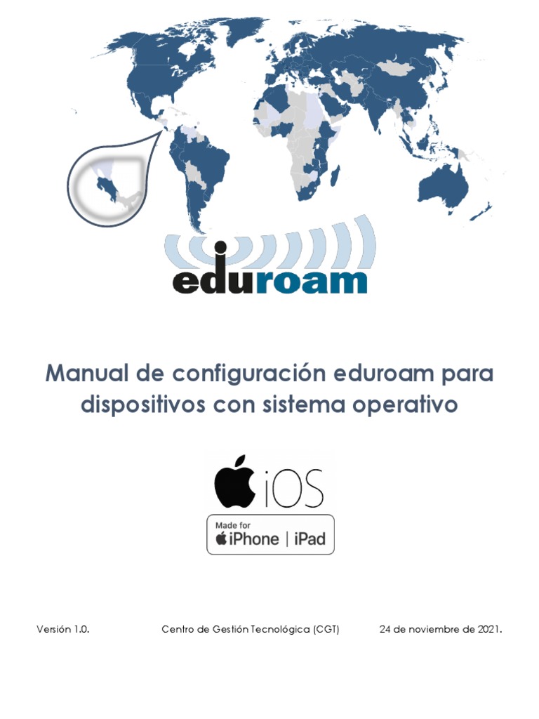 Manual Eduroam IOS 14.x. Versión 1.0 | PDF | Ios | Internet