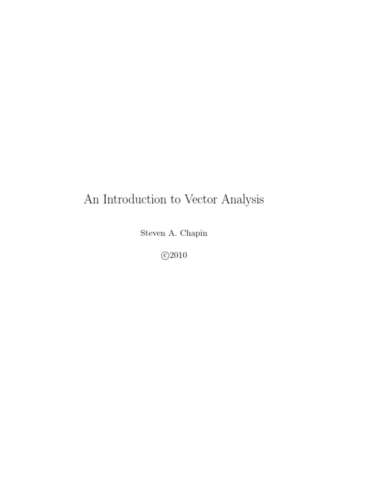 Introduction to Vector Analysis | PDF | Cartesian Coordinate System ...