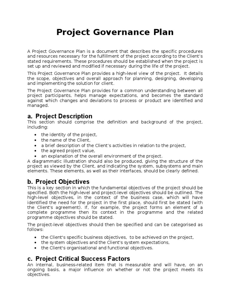 Project Governance Plan | Customer Relationship Management | System