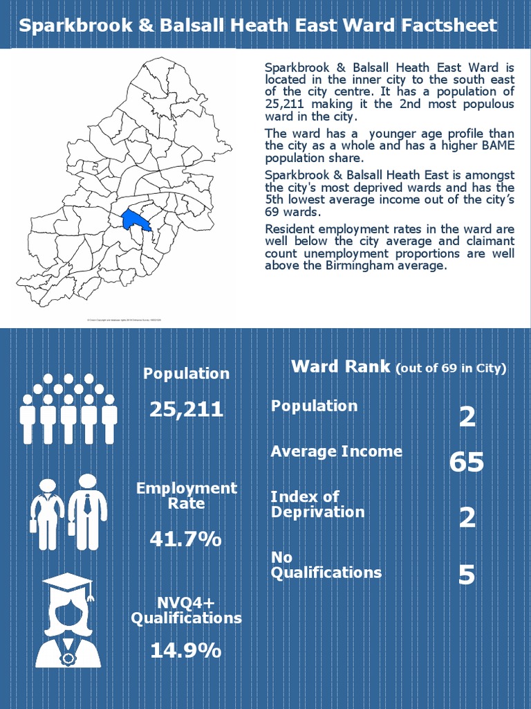 Sparkbrook and Balsall Heath East Profile | PDF | Birmingham | Economies