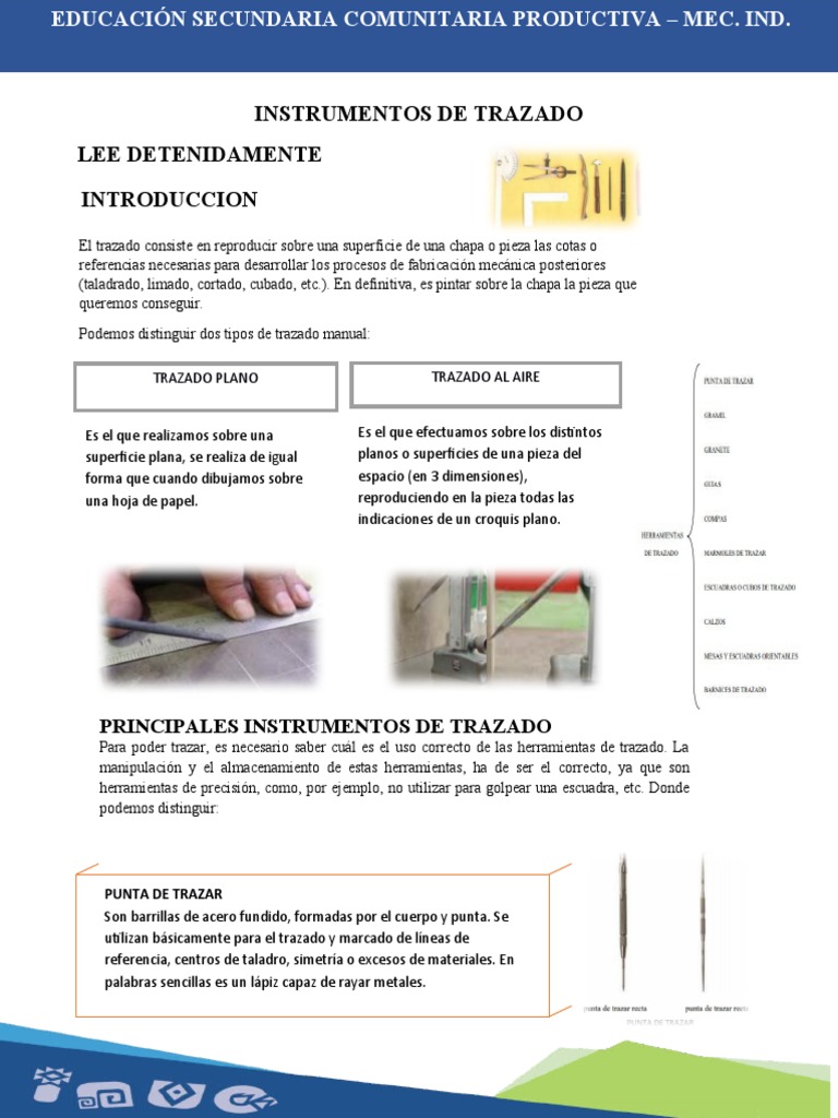 Instrumentos de Trazado | PDF | Herramientas | Perforar