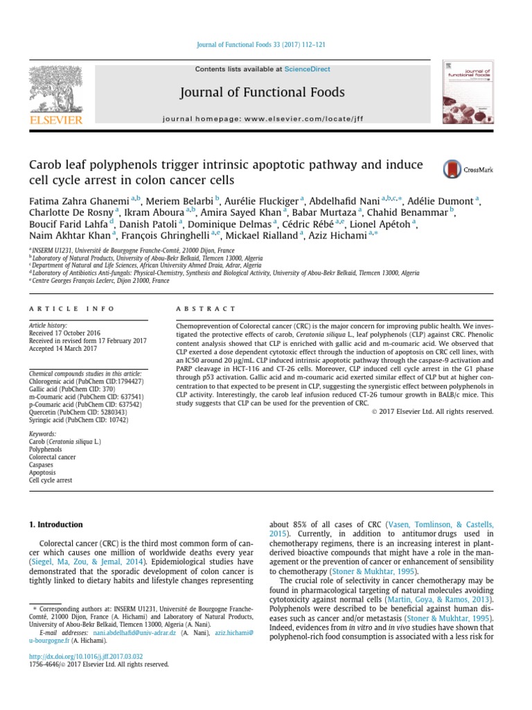Ghanemi 2017 | PDF | Cell Cycle | Apoptosis