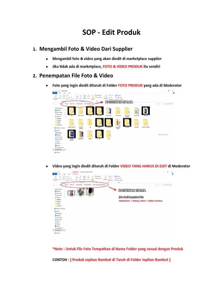 Sop - Edit Produk | PDF