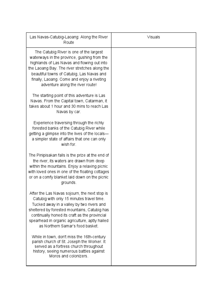 Las Navas-Catubig-Laoang - Along The River Route | PDF | Social Science ...
