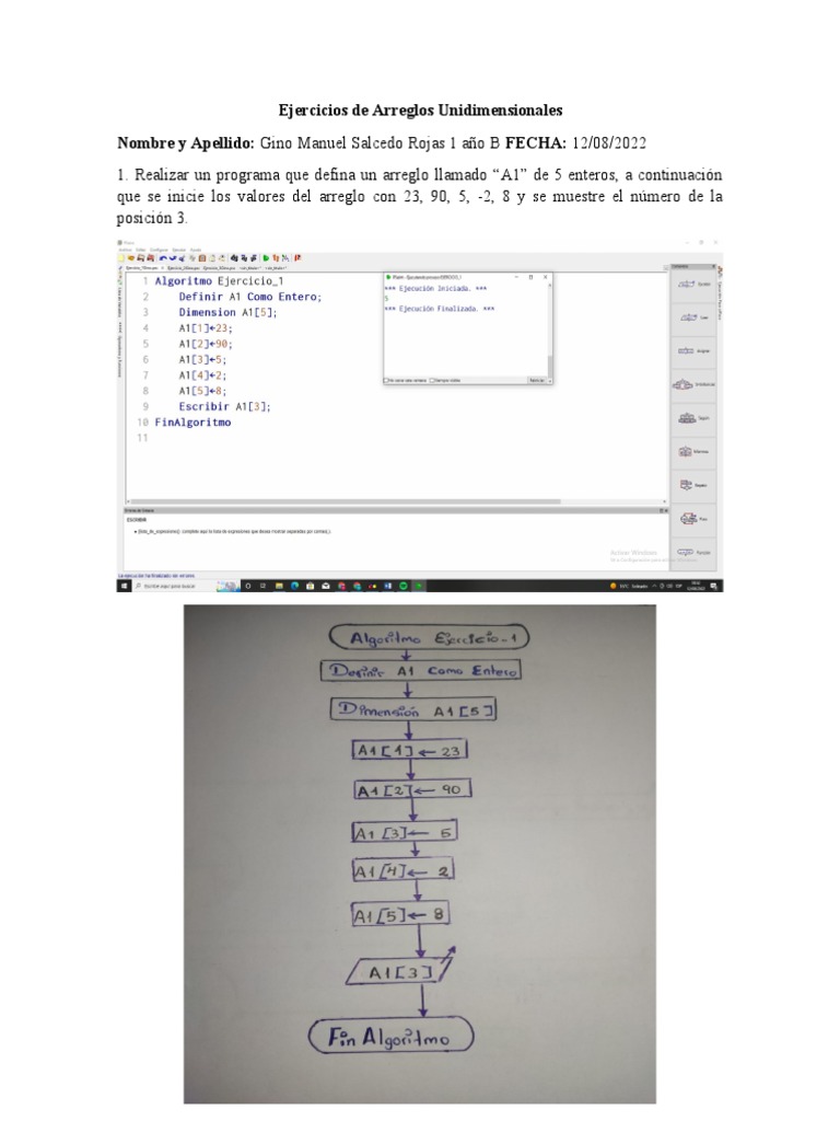 Ejercicios de Arreglos Unidimensionales | PDF | Finanzas y dinero | Informática
