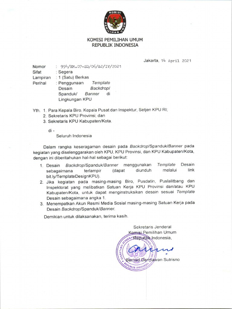Kpu Template Desain Backdrop, Spanduk, Banner, Di Lingkungan KPU | PDF