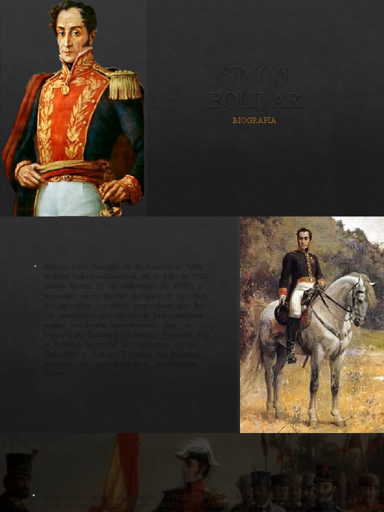 Biografía de Simón Bolívar: El Libertador | PDF | Historia