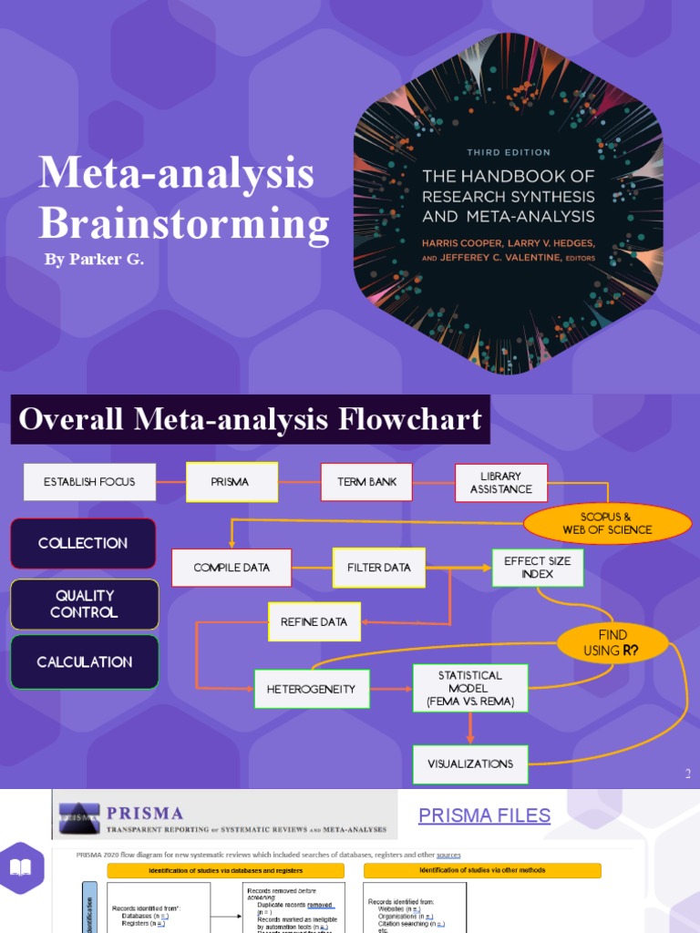 Meta-Analysis Brainstorming: by Parker G | PDF | Meta Analysis | Effect Size