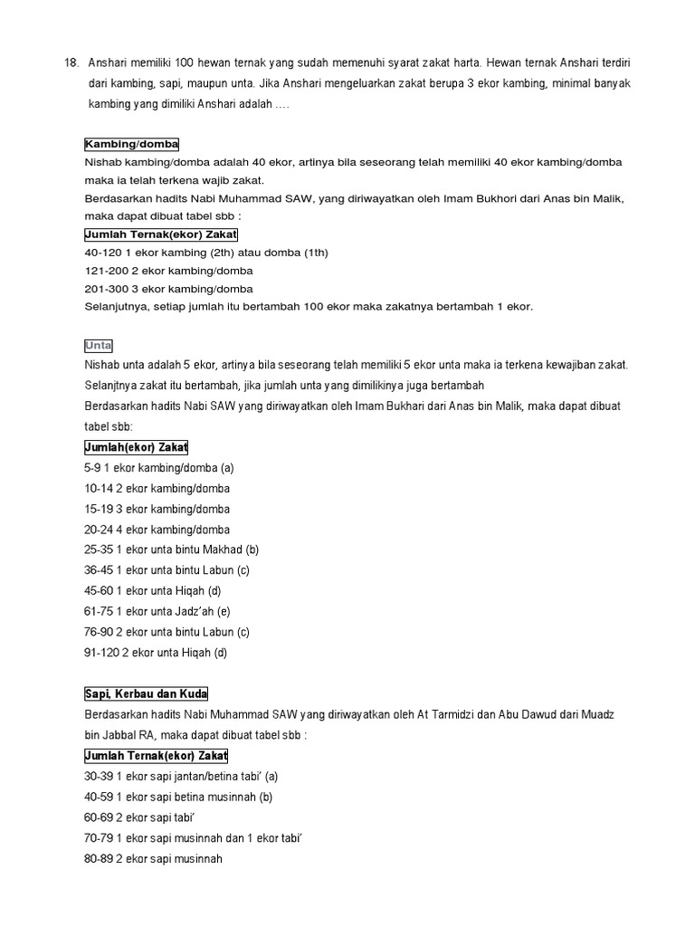 Contoh Jawaban KSM Mat MA | PDF