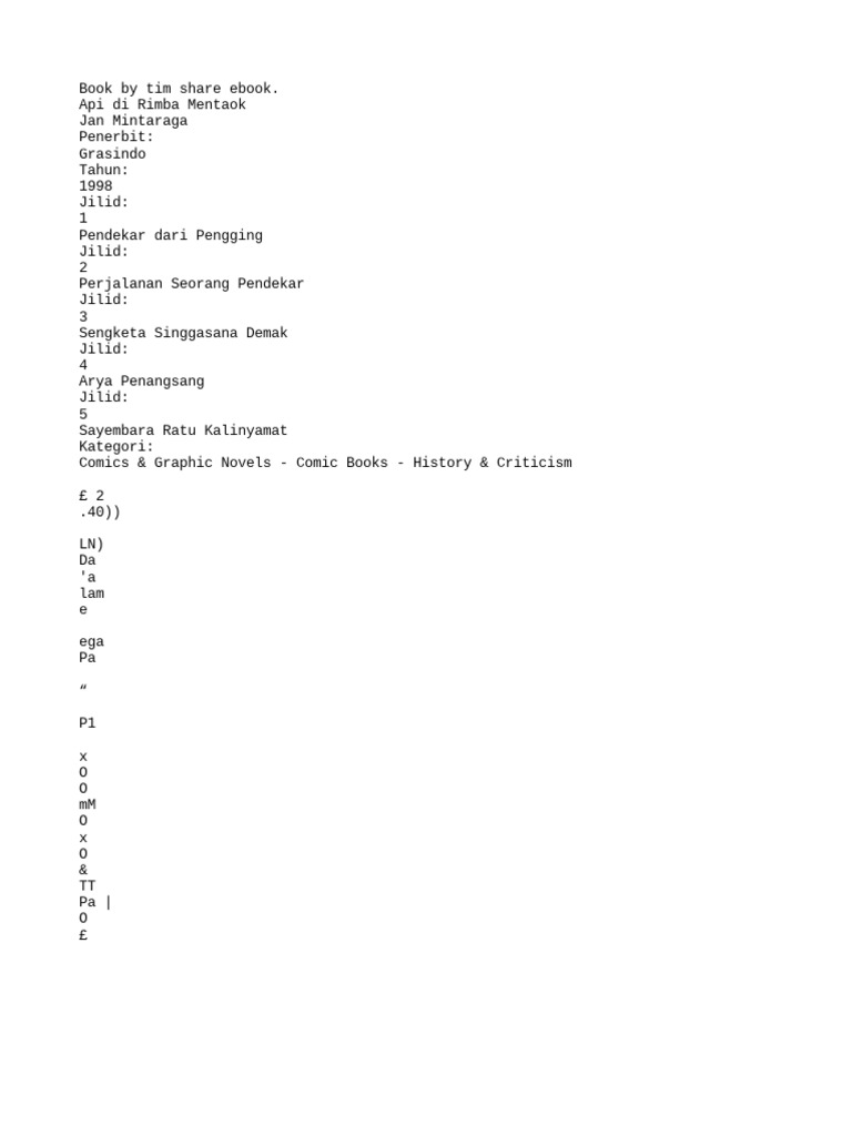 "Api di Rimba Mentaok: Sejarah Jawa" | PDF