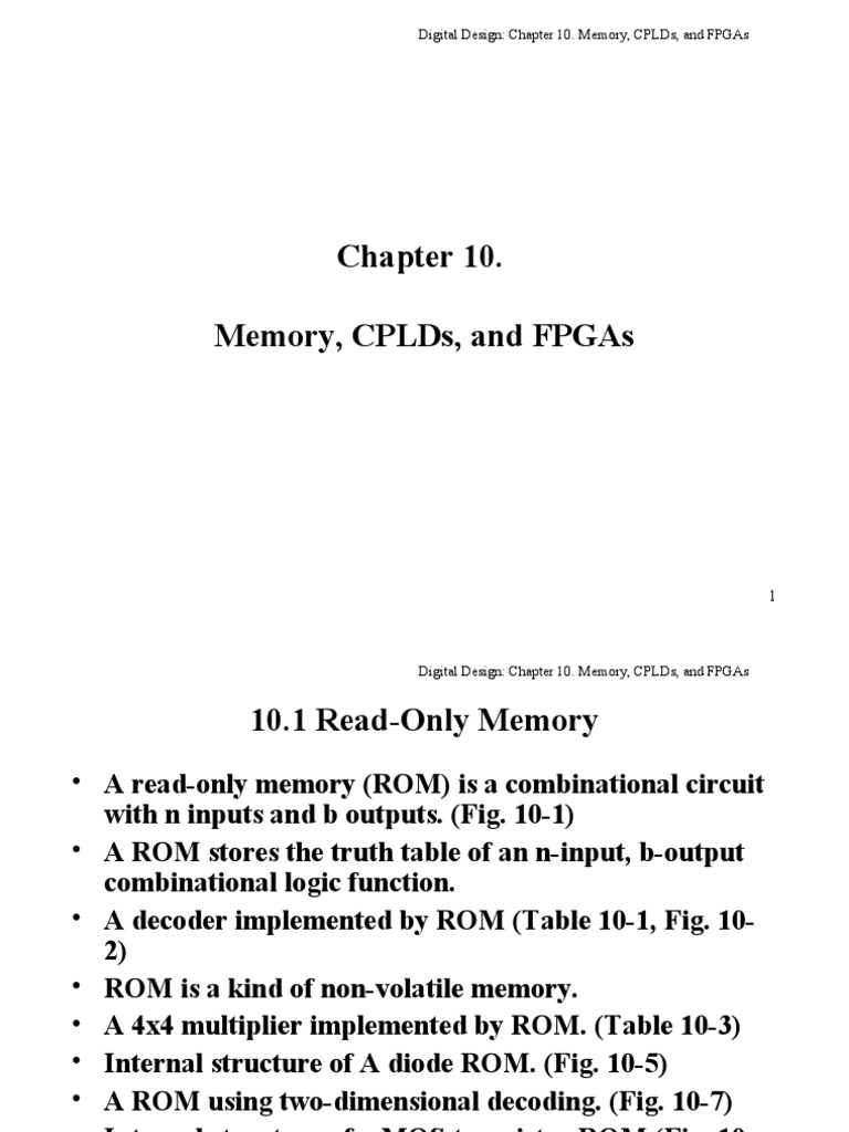 An In-Depth Look at Memory Technologies: Read-Only Memory, Static RAM, Dynamic RAM, Complex ...