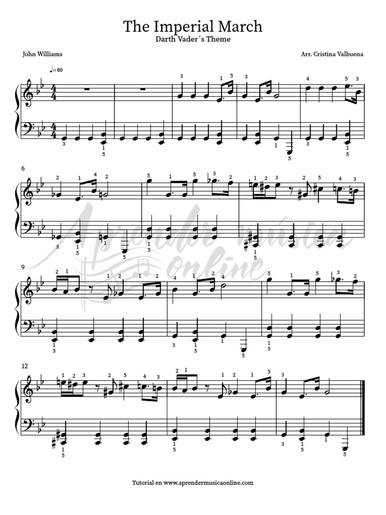 The Imperial March - Marcha Imperial - BSO Star Wars - Darth Vader ...