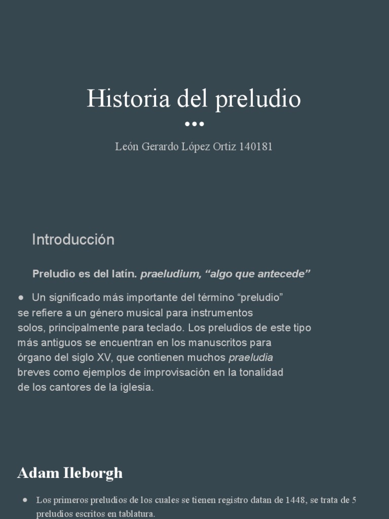 La Historia Del Preludio L | PDF | Federico Chopin | El bien templado ...