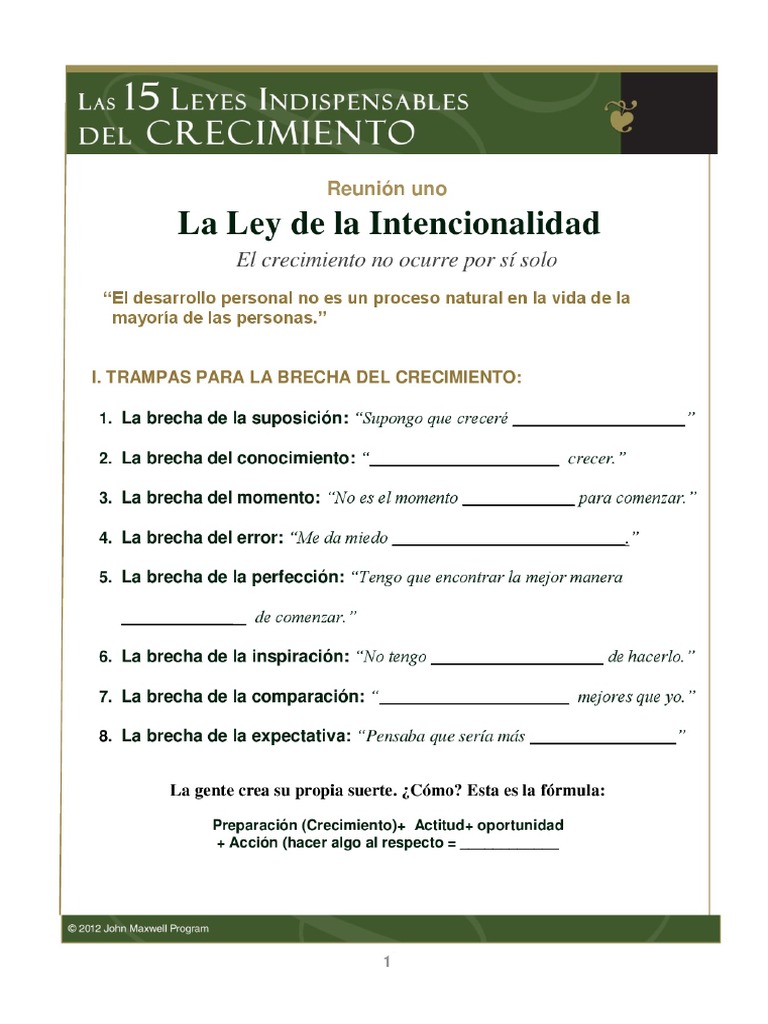 1 La Ley De la Intencionalidad VACIO | PDF