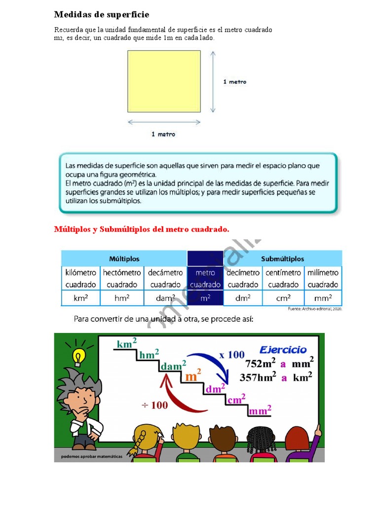 Medidas de superficie | PDF