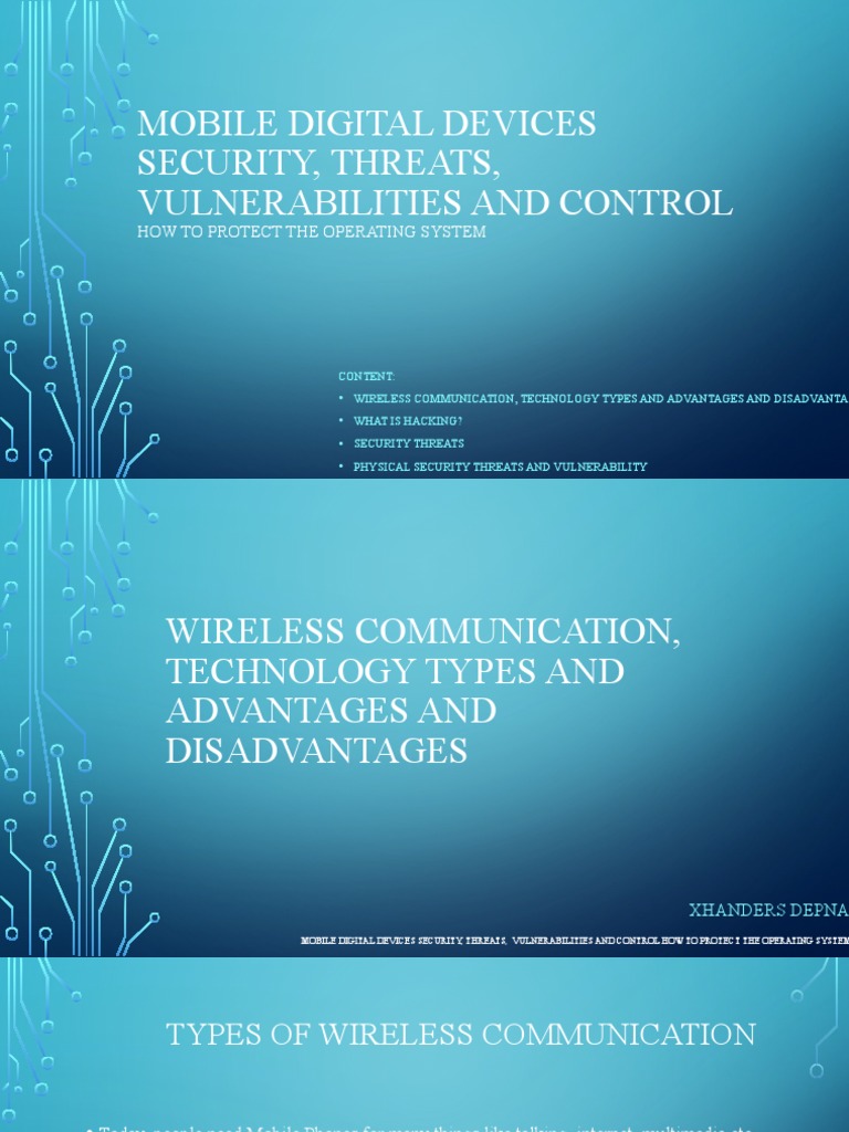 Ict101 Mobile Digital Devices Security Threats Vulnerabilities Pdf Radio Wireless