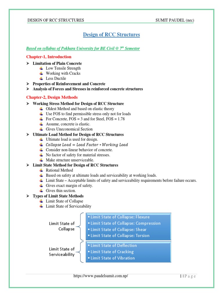 Design of RCC Structures Review PDF | Download Free PDF | Beam ...