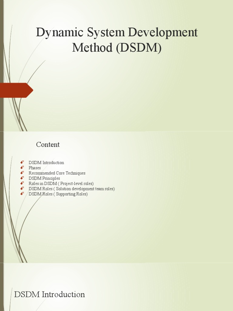 Dynamic System Development Method (DSDM) | PDF | Product Development ... Dynamic System Development Method (DSDM) | PDF | Product Development ...