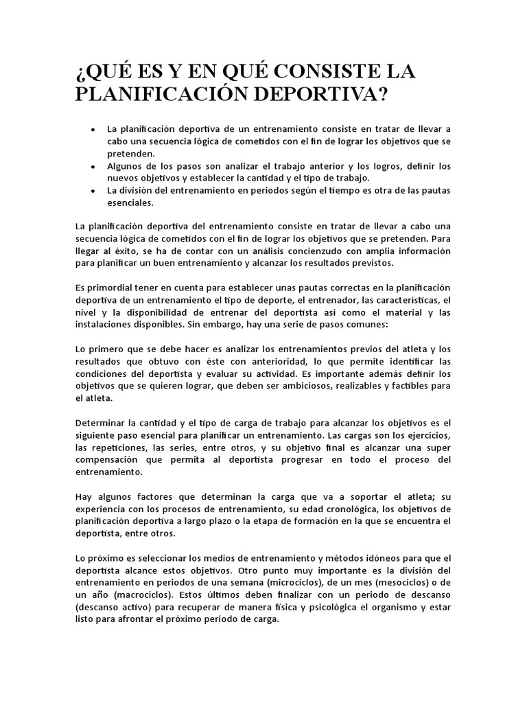Planificación Deportiva Exposicion Ulloa | PDF | Planificación | Nadando