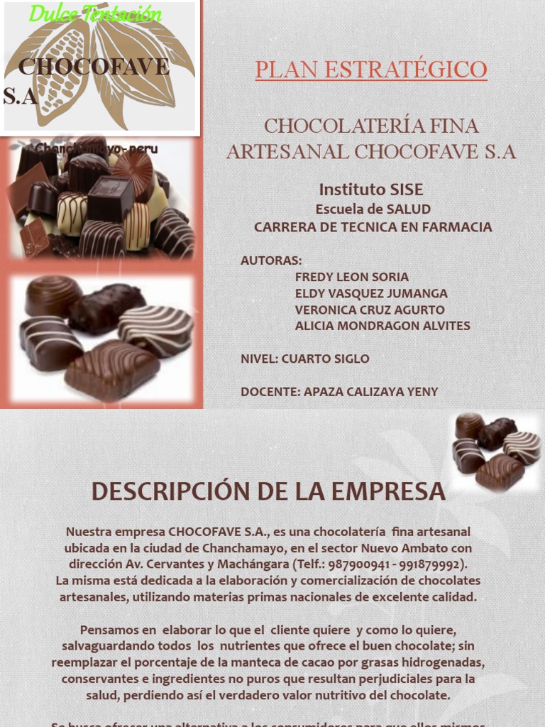 Planificacion de Empresa de Chocolate | PDF | Chocolate | Publicidad