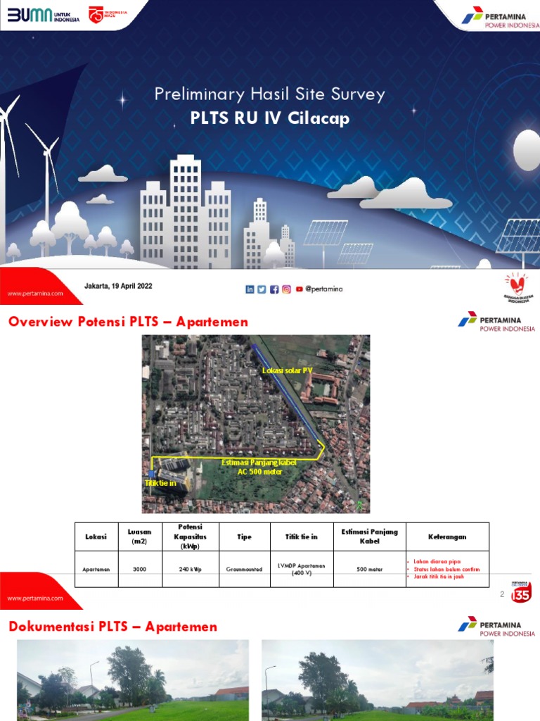 Site Visit Report PLTS RU IV Cilacap | PDF