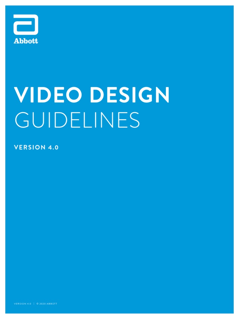 Guideline Dec 2020 Abbott Video Design V4-0 | PDF | Brand | Design