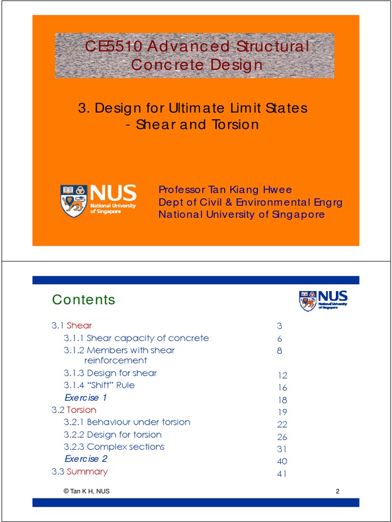 3-Design For ULS - Shear and Torsion (2016) | PDF | Truss | Beam ...
