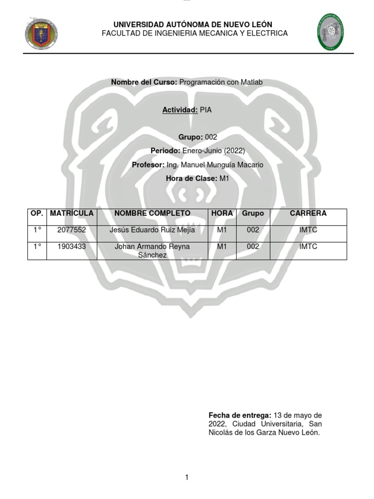 Reporte Del Pia Matlab Aplicacion Ley de Ohm | PDF | Resistencia ...