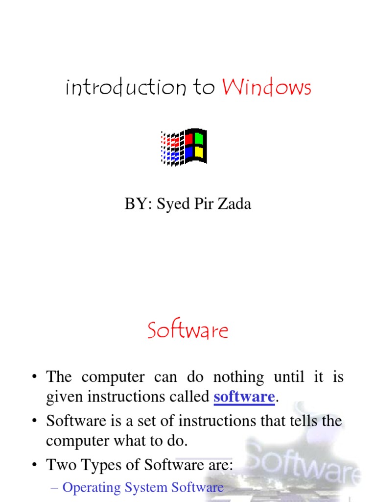 Introduction To Windows | PDF | Window (Computing) | Microsoft Windows