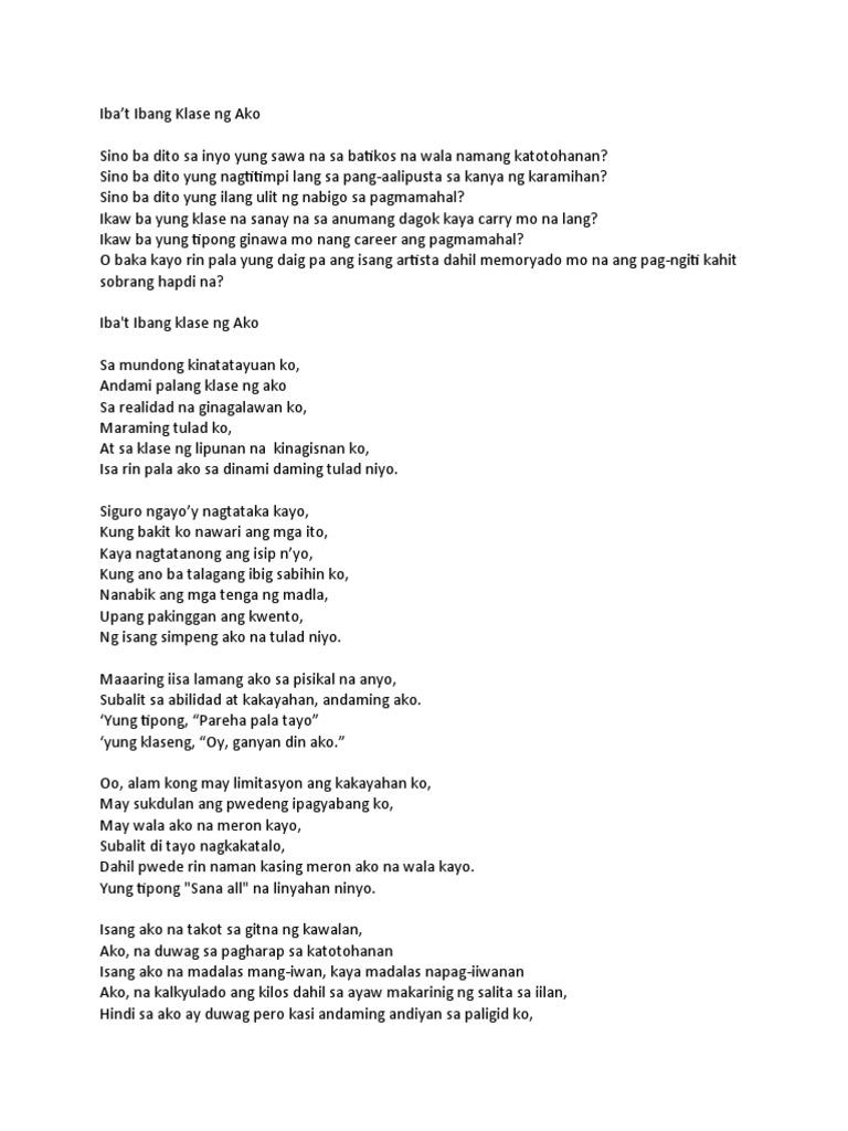 Iba't Ibang Klase NG Ako | PDF