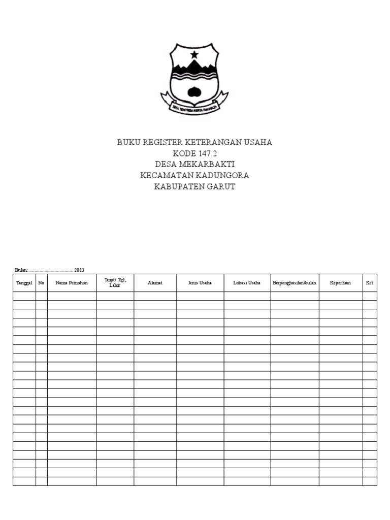 Register2 Desa | PDF