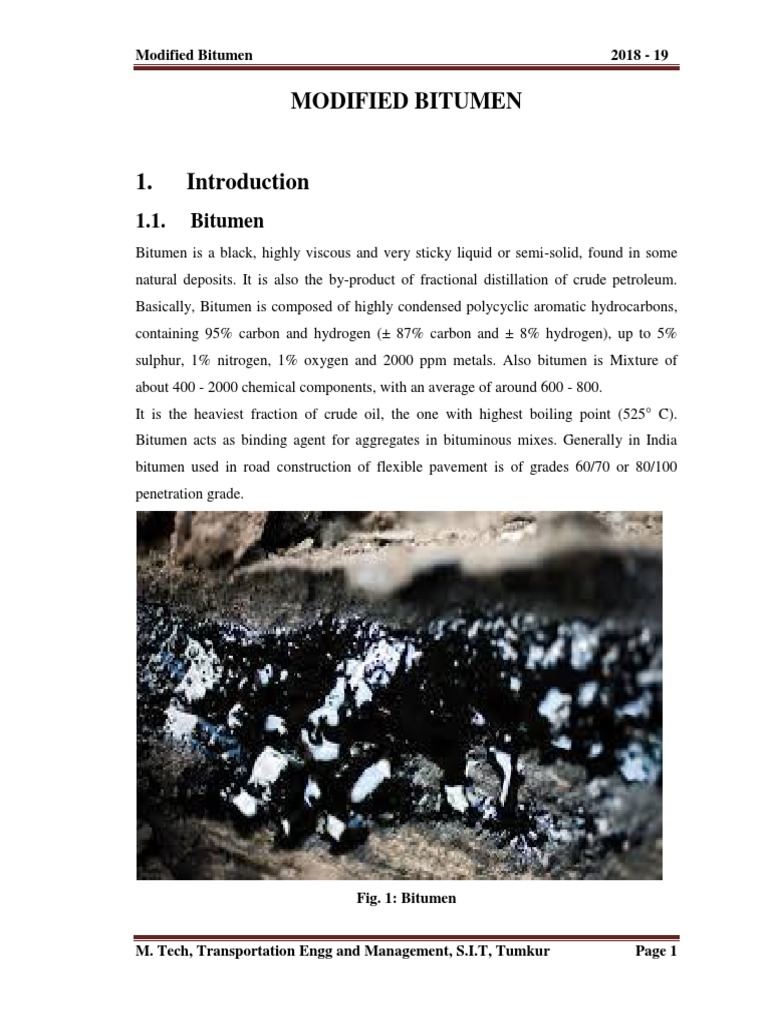 Modified Bitumen | PDF | Asphalt | Polymers