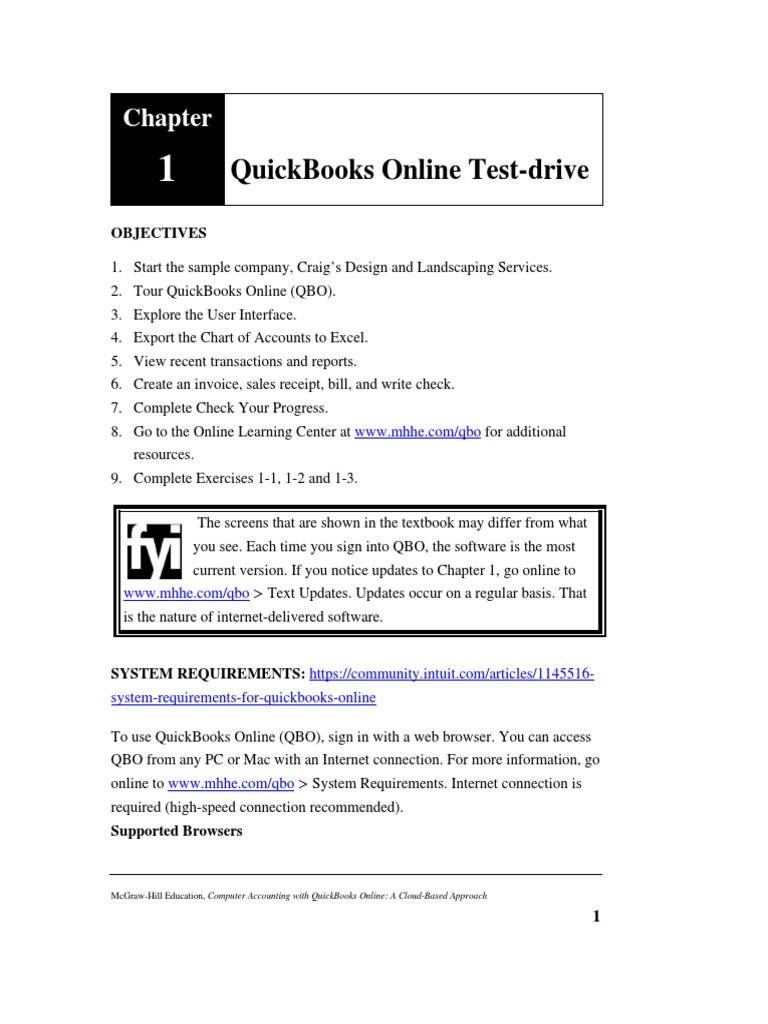 QuickBooks Online Test Drive: Craig's Landscaping | PDF | Quick Books | Ios